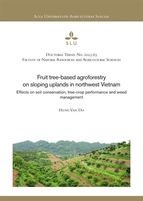 Pdf Fruit Tree Based Agroforestry On Sloping Uplands In Northwest