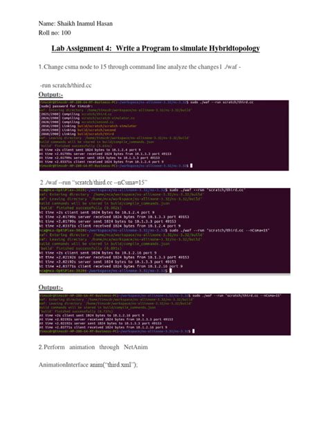 Linux Lab 4 Assignment Pdf Telecommunications Data Transmission