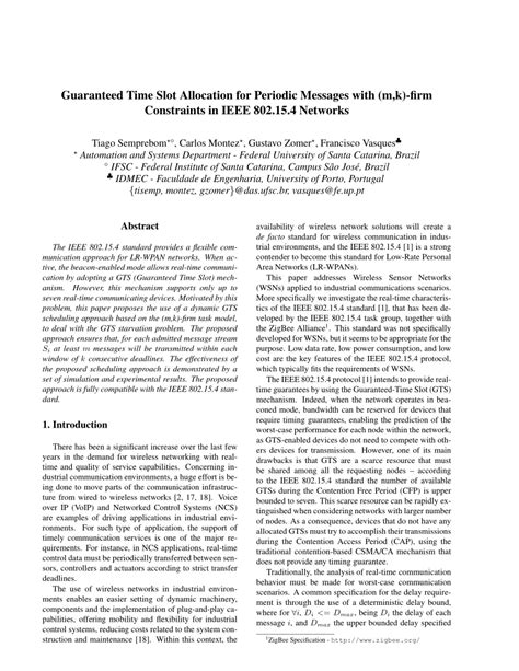 pdf guaranteed time slot allocation for periodic messages with m k