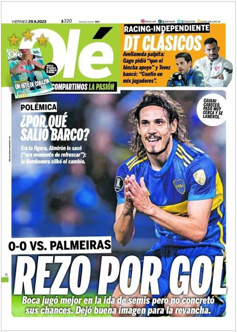 Periódico Olé Argentina Periódicos De Argentina Edición De Viernes