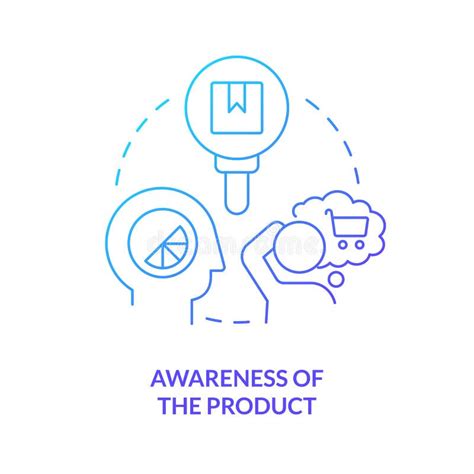 Awareness Of Product Blue Gradient Concept Icon Stock Vector
