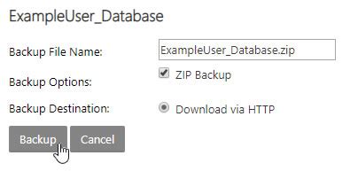 How To Backup A MySQL Database In The Hosting Control Panel