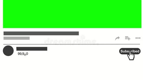Animation Of Clicking Subscribe Button With Subscriber Count Growing On Green Screen Display