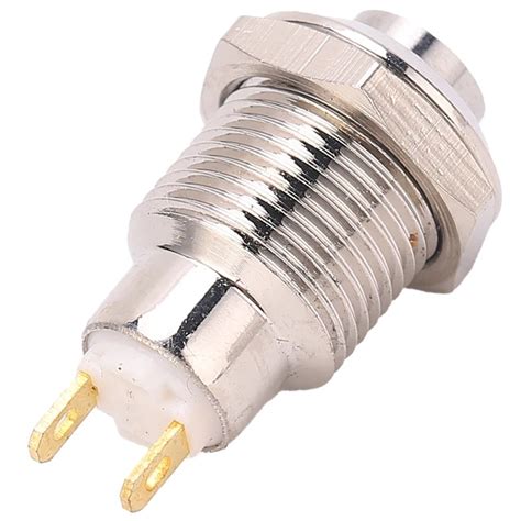 Momentary Push Button Inching Start Switch On Off Metal High Round Head