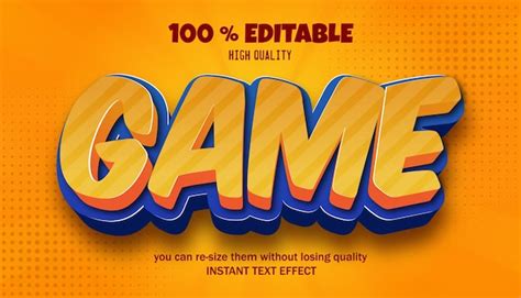 Premium Vector Vector Game Text Effect