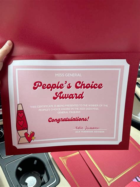 Groovy Valentines Pageant Award Certificate Pageant Award