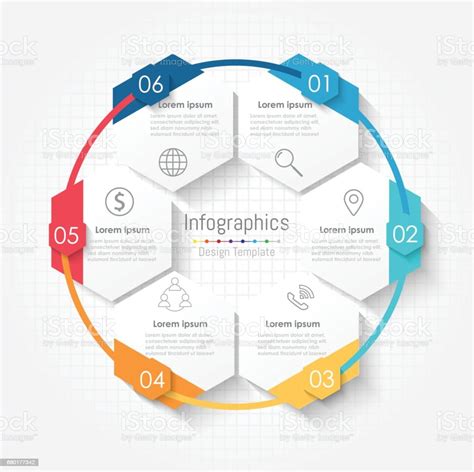 육각형 비즈니스 인포 그래픽 요소를 추상화 광고 마케팅 웹 디자인에 대 한 그림을 벡터 다이어그램에 대한 스톡 벡터 아트 및 기타 이미지 다이어그램 육각형 0명