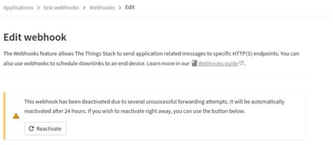 Webhook Health Status Does Not Take Into Consideration Backend
