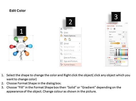 1214 Six Staged Bulb Diagram For Big Idea Powerpoint Template PowerPoint Presentation Sample