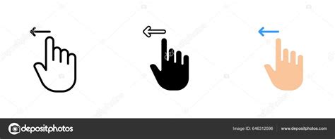 Finger Scrolling Touchscreen Device Which May Represent Concept Browsing Navigating Stock Vector