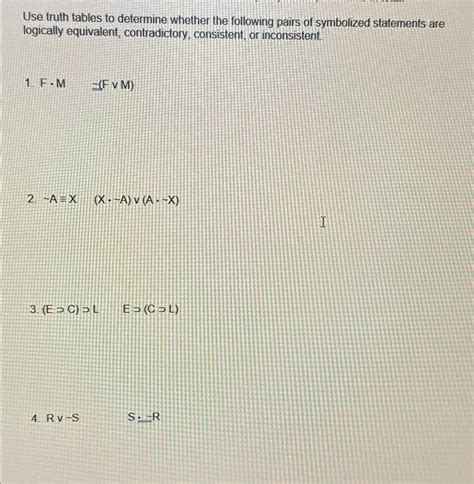 use truth tables to determine whether the following