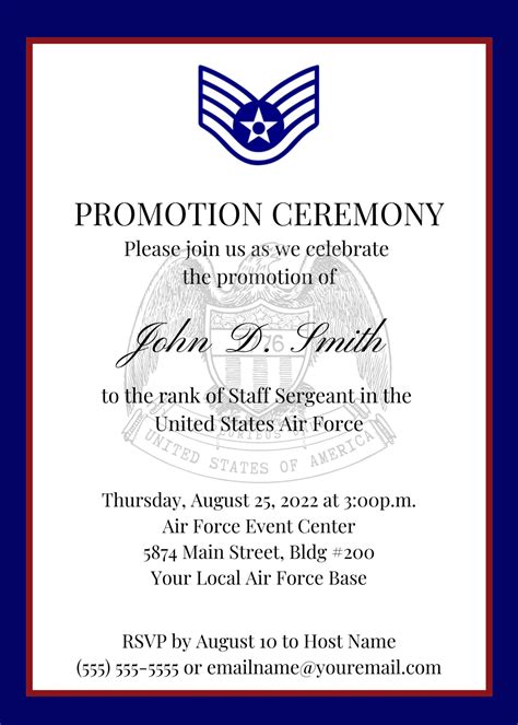 Air Force Promotion Ceremony Program Template