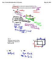 Day Completed Scalar Multiplication Of Vectors Pdf Day Scalar Multiplication Of Vectors