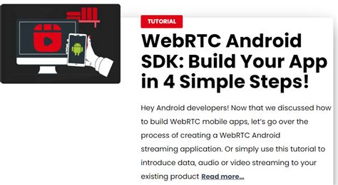 Webrtc Sdk For Android Build Your App In 4 Simple Steps By Ant Media By Alper Kiziltoprak