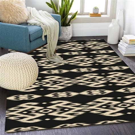 Moroccan Tribal Soft Fluffy Geometric Area Rugs 9x12 Black