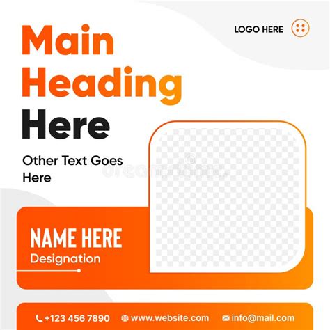 Ui Ux Style Graphic Post Design With Image Placeholder Stock Vector
