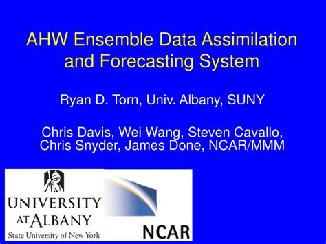 ppt ahw ensemble data assimilation and forecasting system powerpoint