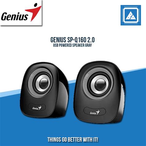 GENIUS SP-Q160 2.0 USB POWERED SPEAKER GRAY – BlueArm Computer Store
