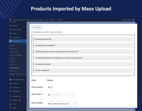 Woocommerce Marketplace Mass Upload Webkul