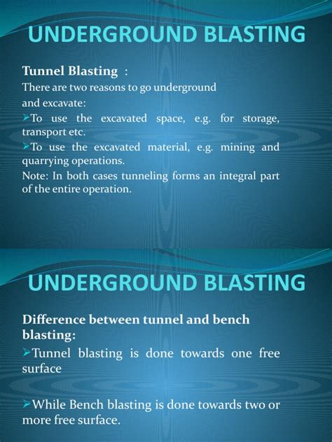 Tunnel Blasting Pdf Tunnel