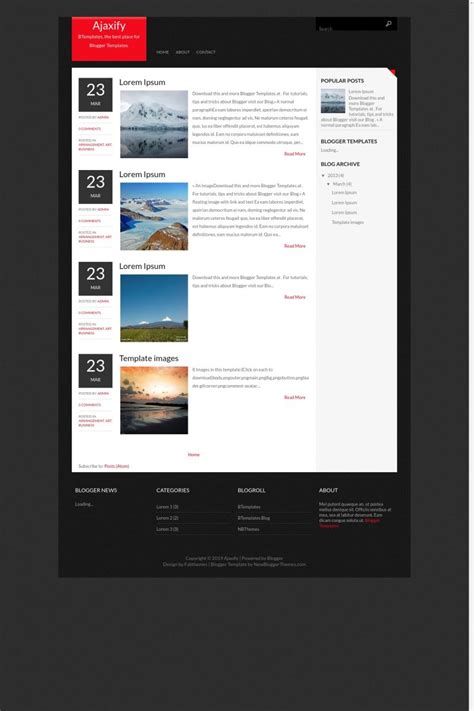 Ajaxify Blogger Template BTemplates