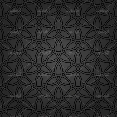 خرید و قیمت وکتور طرح اسلیمی دایره و نیم دایره در زمینه مشکی و تیره ترب