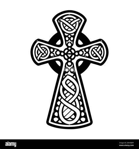 Ancient Stone Celtic Cross Stock Vector Images Alamy
