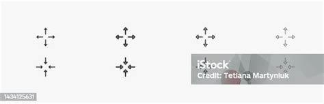 Scaling Arrows Vector Buttons For Ui And Web Design Resize Vector