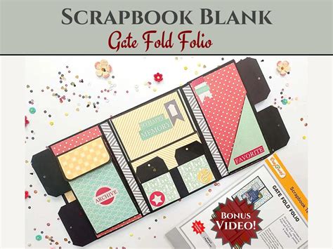 Craftreat Gatefold Folio Diy Scrapbook Blanks 1pack Black
