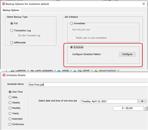 Creating A One Time Scheduled Sql Server Backup Of A Single Database