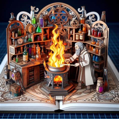 Dall·e Prompt Pop Up Book Image Of An Alchemist In His Prompthero