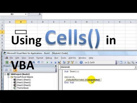 Excel VBA Basics Using The Cells Object With And Without Range Object Named Ranges YouTube