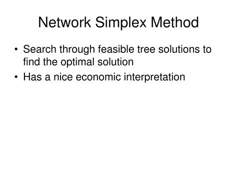 PPT Network Simplex Method PowerPoint Presentation Free Download ID