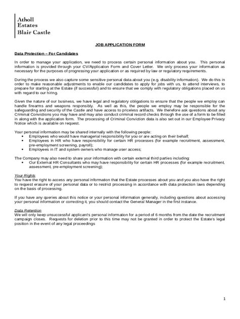Applications For Job S With Template And Sample General Guidelines For