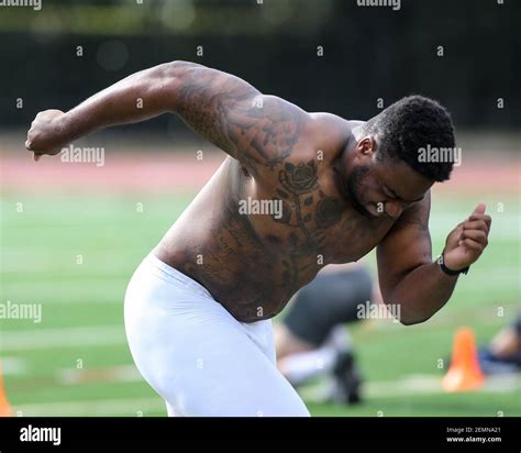 Usc Trojans Defensive Lineman Malik Dorton 44 During The Usc Trojans Pro Day At The Cromwell