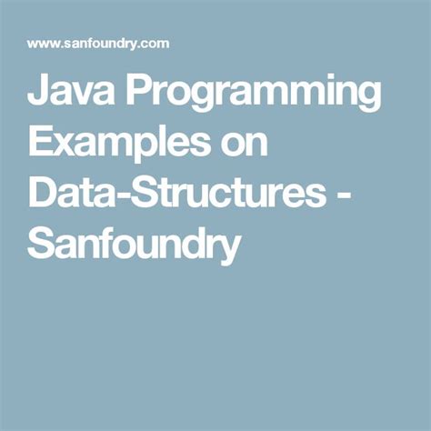 Java Programming Examples On Data Structures Sanfoundry Data Structures Java Programming Java