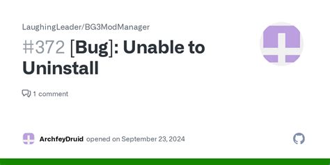 [bug] unable to uninstall · issue 372 · laughingleader bg3modmanager