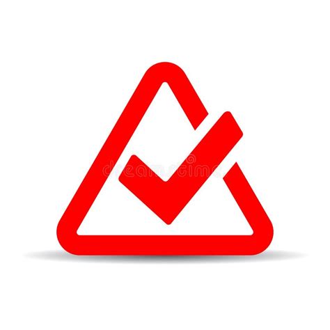 Red Tick Mark Symbol Stock Vector Illustration Of Check 81175823
