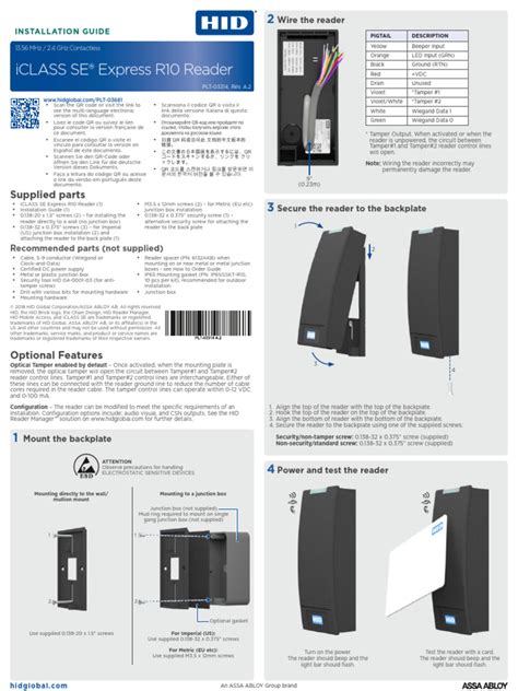 Iclass Se Express R10 Reader Installation Guide Pdf