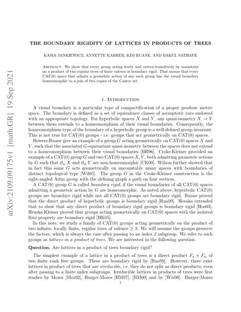 Pdf The Boundary Rigidity Of Lattices In Products Of Trees
