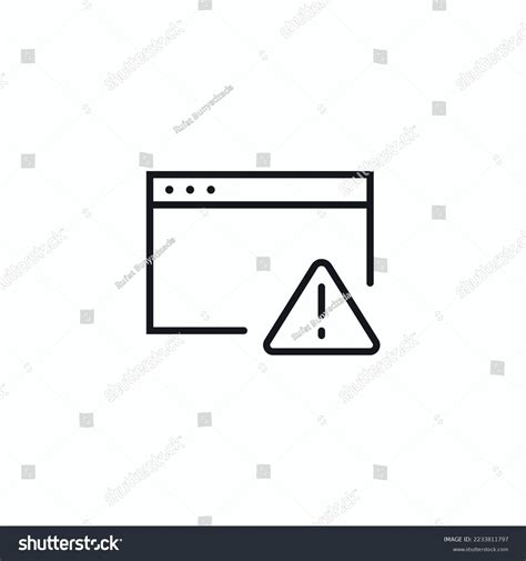 Web Application Error Warning Attention Stock Vector Royalty Free Shutterstock