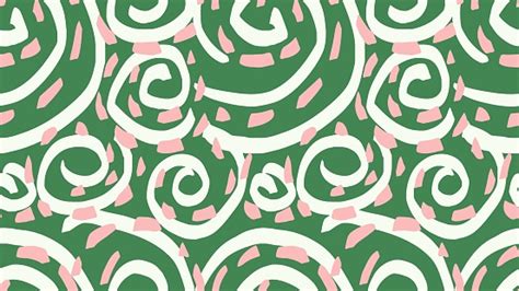 손으로 그린 스케치 큰 추상 유기적 인 모양 완벽 한 패턴 벡터 미니멀리스트 녹색 배경 독특한 꼬인 모양 프린트를 위한 현대적인 심플한 장식 0명에 대한 스톡 벡터 아트 및