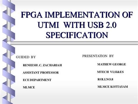 Fpga Implementation Of Utmi With Usb 2 O