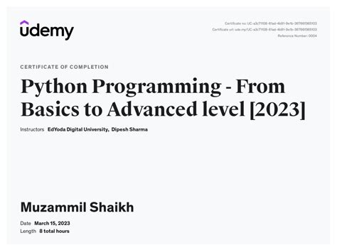 Muzammil Shaikh On Linkedin Udemy Course Completion Certificate