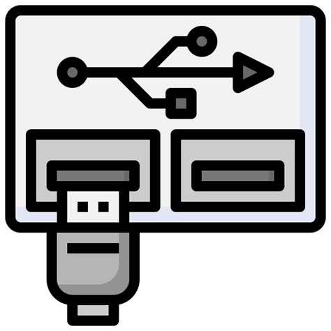 Usb Port Surang Lineal Color Icon