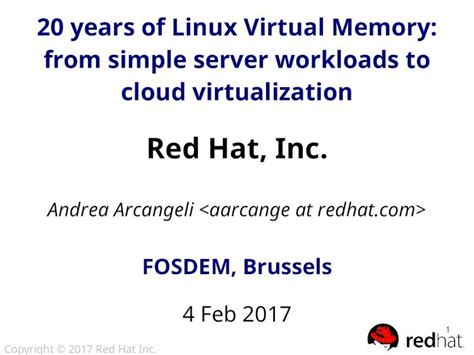 Pdf Red Hat Inc · Tasks Processes Virtual Memory Areas Mmap