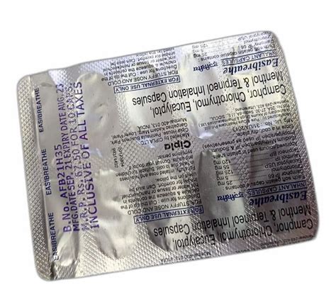 Easibreathe Inhalant Capsule At Rs 67 50 Strip Inhalant Capsule In