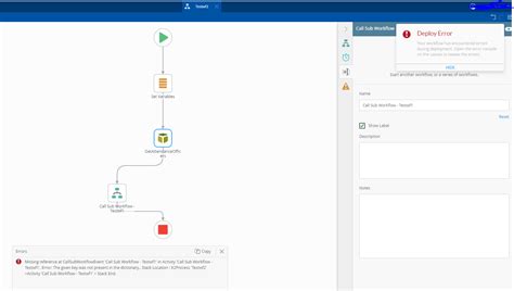 K2 Designer Unable To Deploy A Workflow That Contains A Sub Workflow