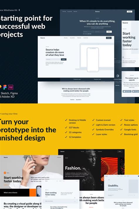 Source Wireframe Kit Grafiked Design Inspirations