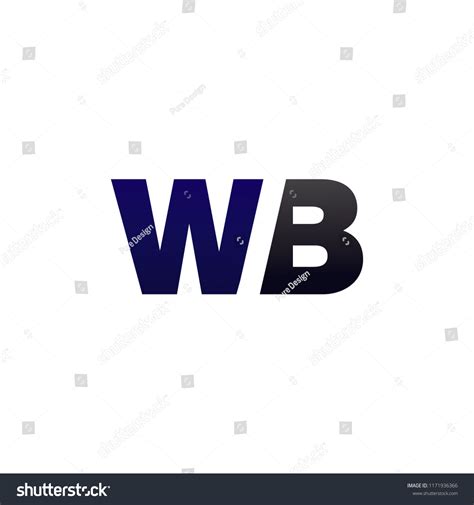Wb Initials Logo Template Stock Vector Royalty Free 1171936366